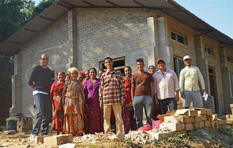 Community center i Dhading with interlocking bricks - Build up nepal